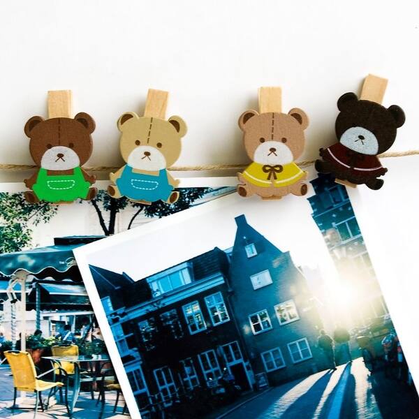 [Lovely Bear] - Wooden Clips / Wooden Clamps / Mini Clips - 1x1x1 - Bed ...